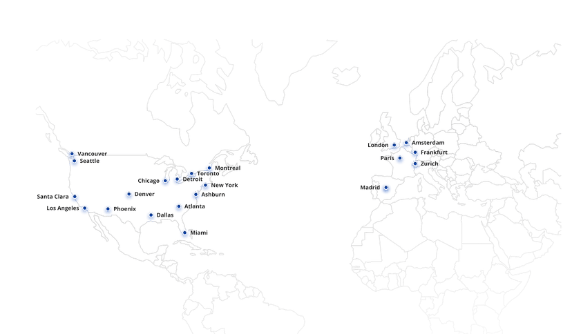 Instant Dedicated Servers in Canada, USA, Europe