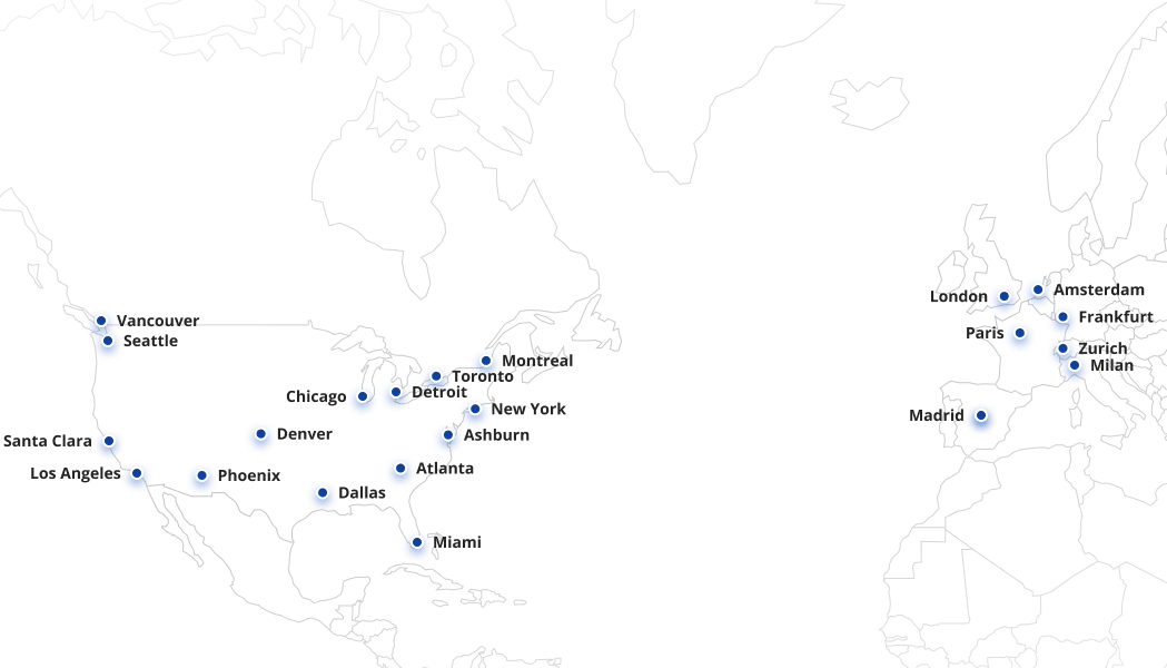 Instant Dedicated Servers in Canada, USA, Europe